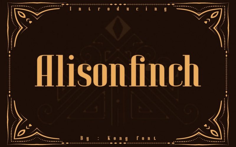 Alison Finch Display Font | Font Scoop