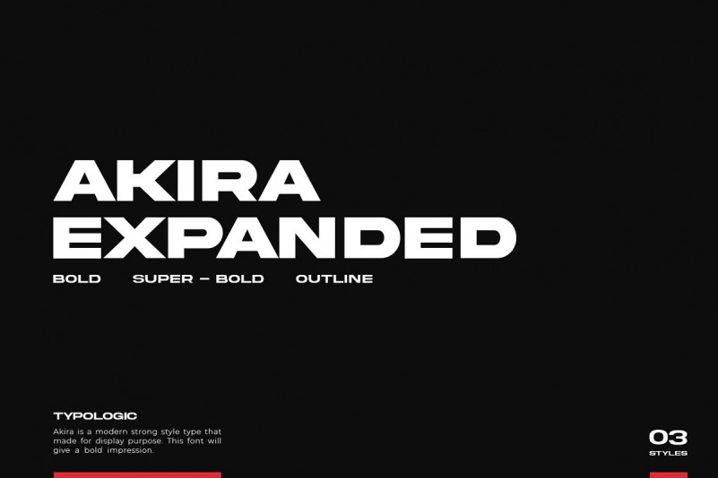 Akira Expanded Font | Font Scoop