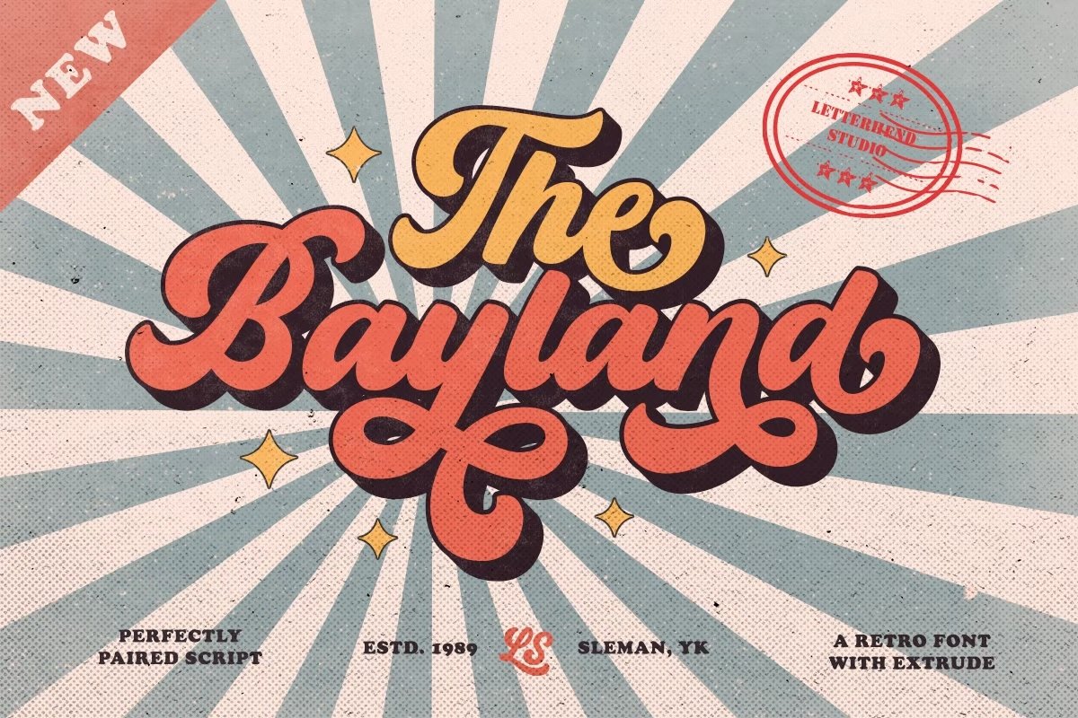 The Bayland Retro Script Font | Font Scoop