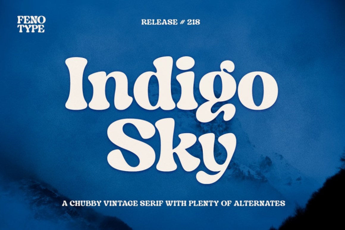 Indigo Sky Font | Font Scoop