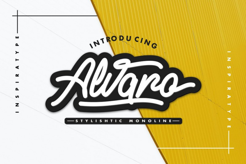 Alvaro Stylistic Monoline Font | Font Scoop